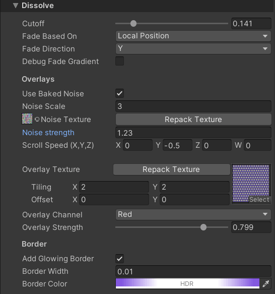 Dissolve Shader - Docs